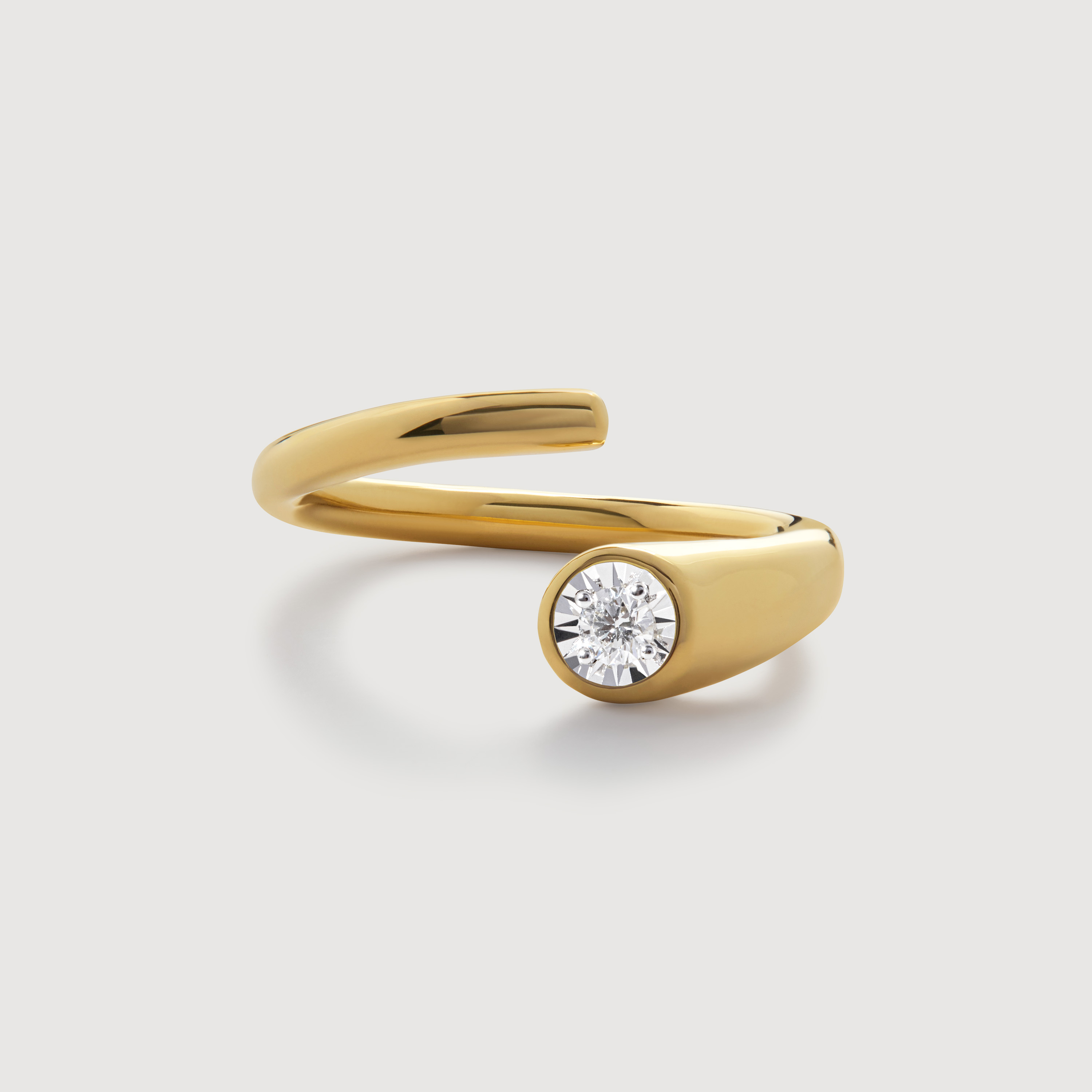 Lab Grown Diamond Solitaire Wrap Ring